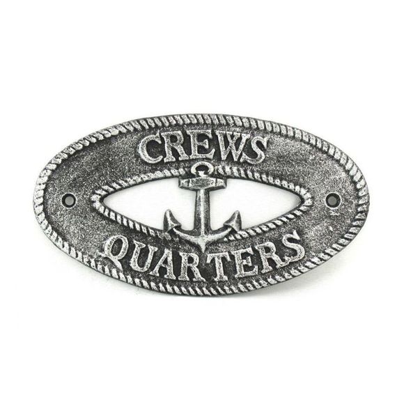 nauticaldecor | Accents | Antique Silver Cast Iron Crews Quarters With ...